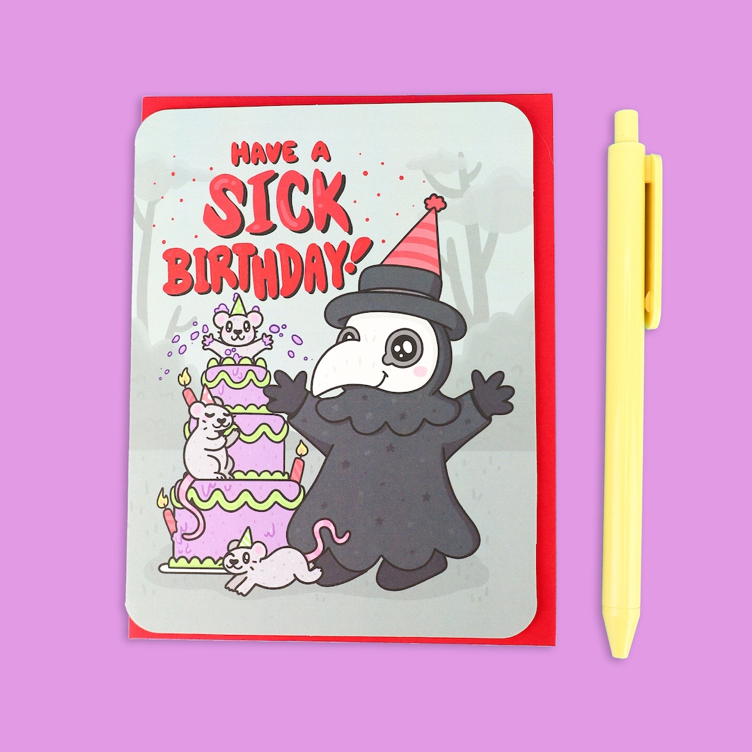 Funny Plague Doctor Birthday Card: Sick Birthday Wishes - Etsy