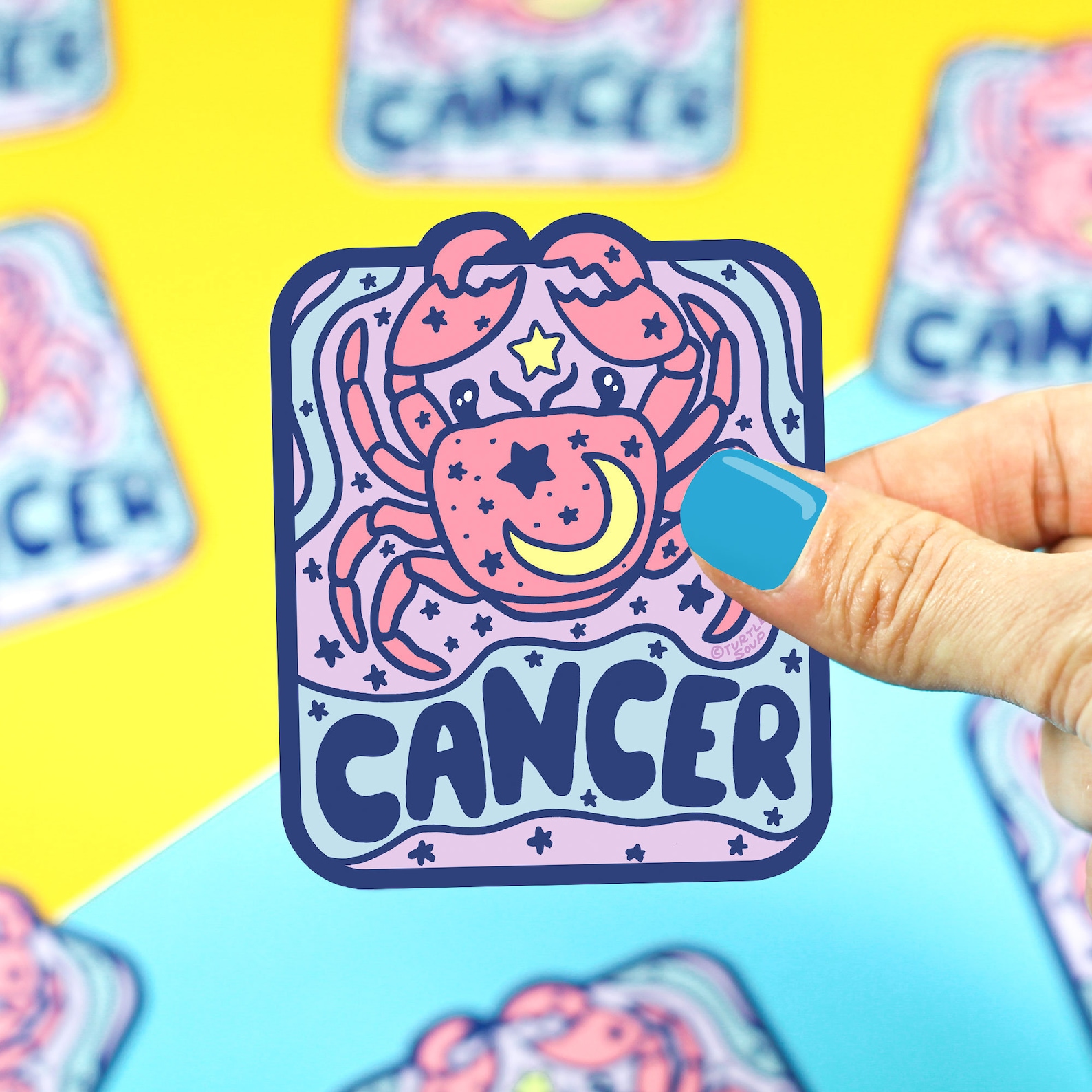 Cancer Vinyl Sticker Cute Sticker Waterproof Laptop | Etsy