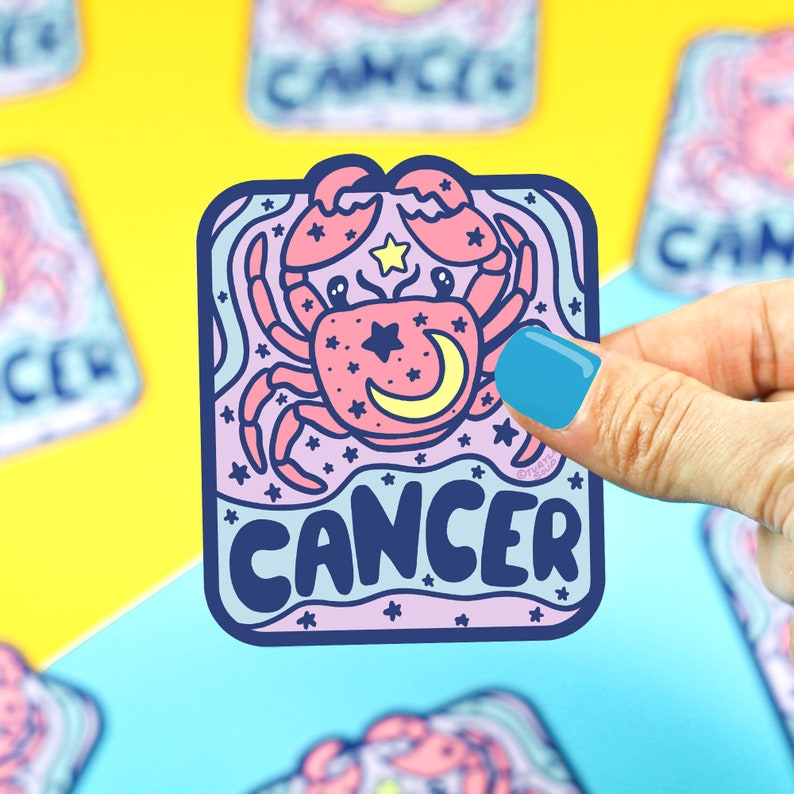 Cancer Vinyl Sticker Cute Sticker Waterproof Laptop - Etsy