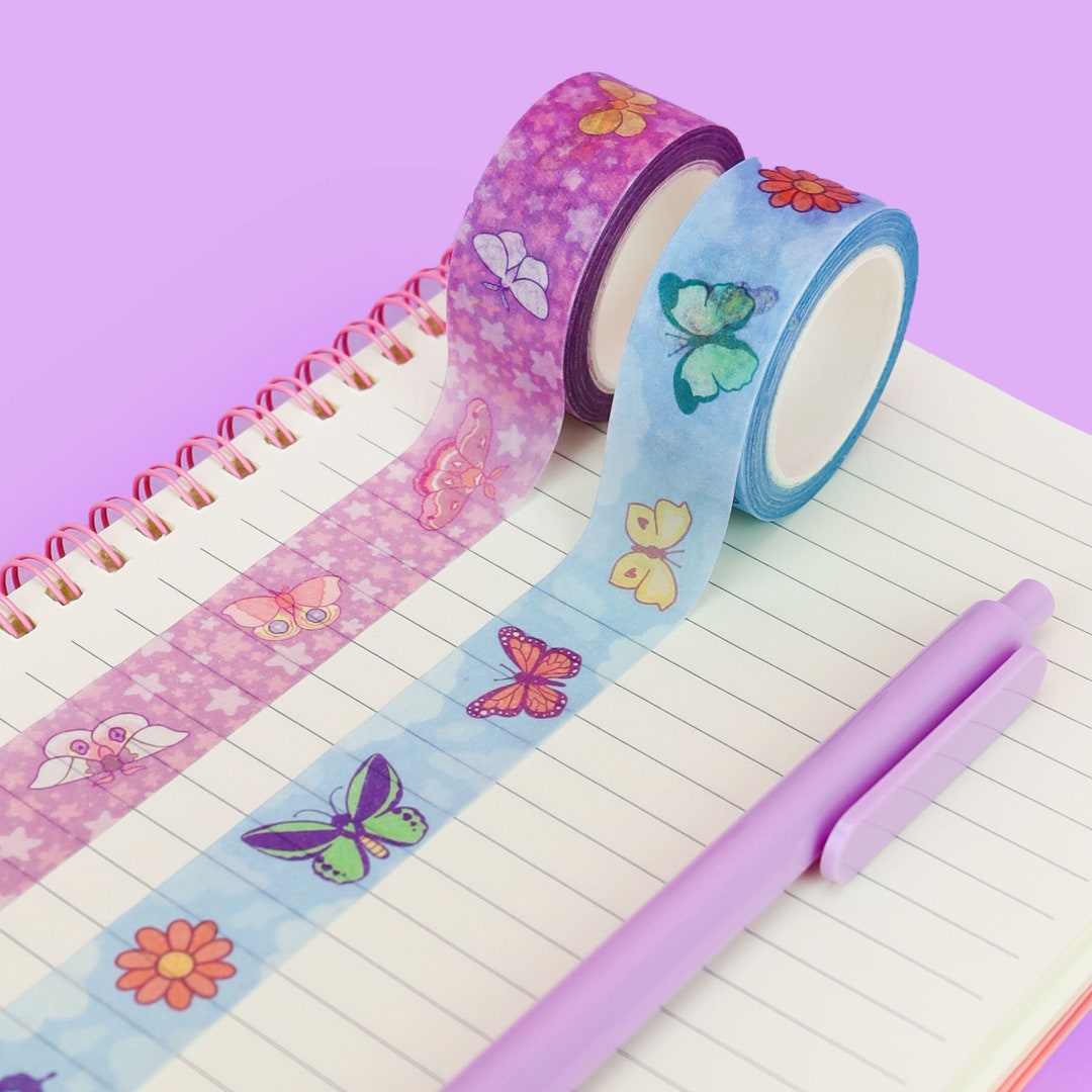 Butterfly & Moth Washi Tape Set: Decorative Scrapbooking Masking Tape ...