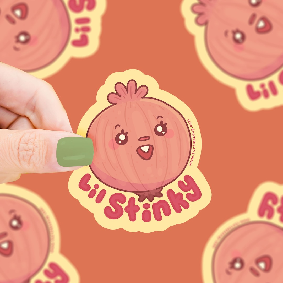 Lil Stinky Onion Vinyl Sticker: Funny Kawaii Foodie Decal - Etsy