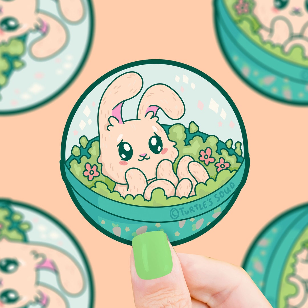 Bunny Rabbit Toy Capsule Vinyl Sticker, Laptop Decals, California, for ...