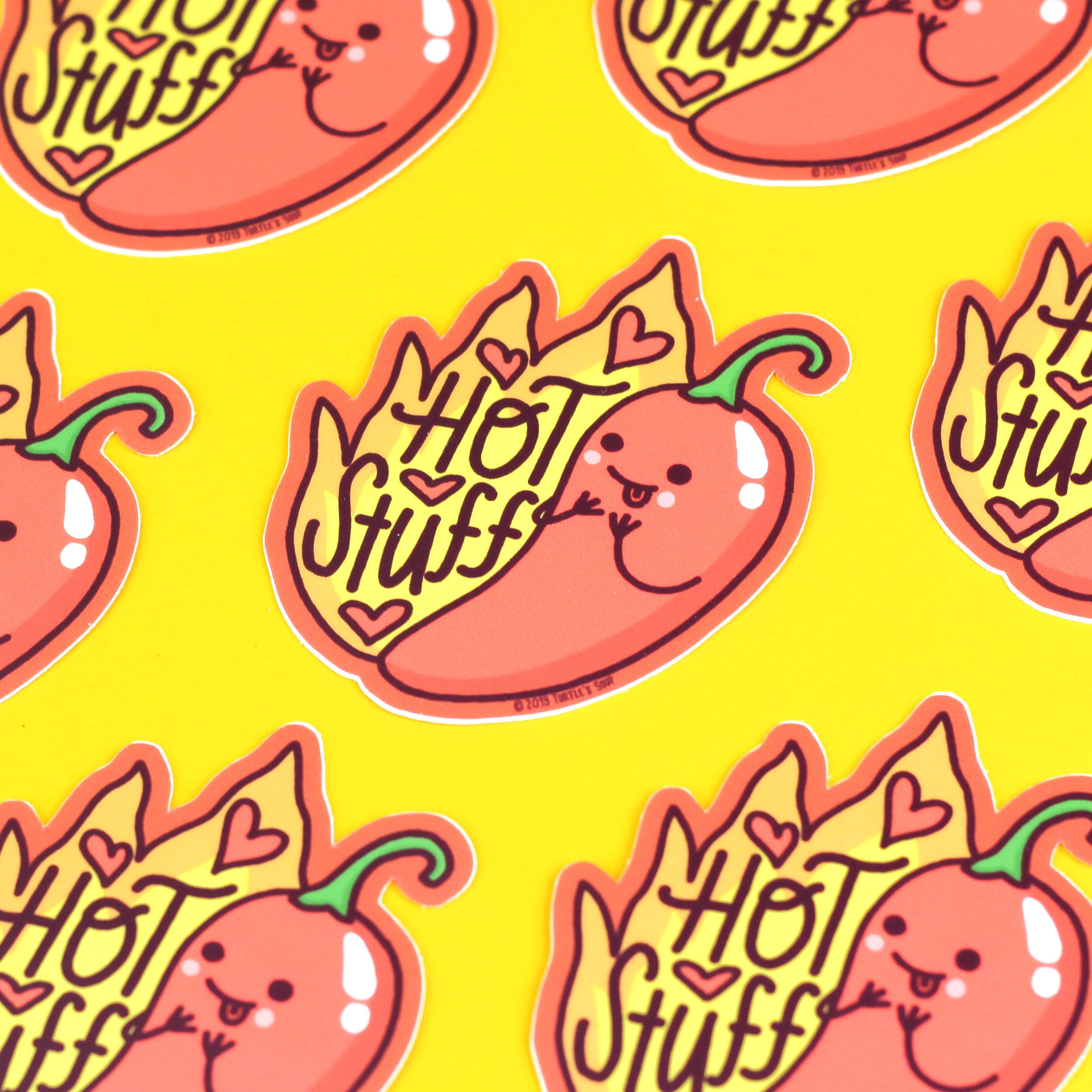 Hot Stuff Funny Jalapeno Sticker Valentine's Day Cute | Etsy
