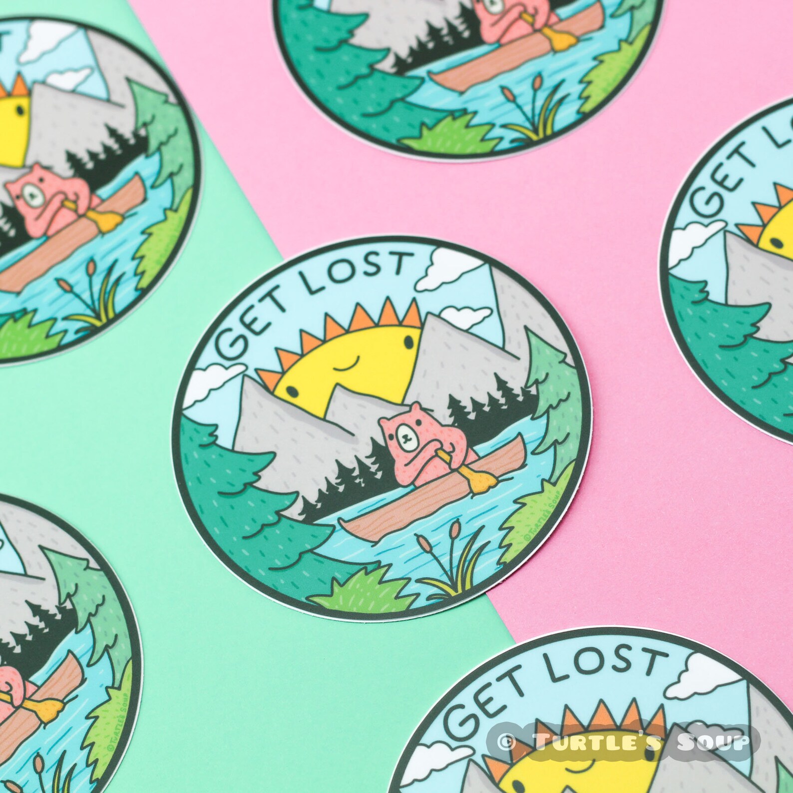 Get Lost Sticker Funny Vinyl Stickers Outdoorsy Decals | Etsy