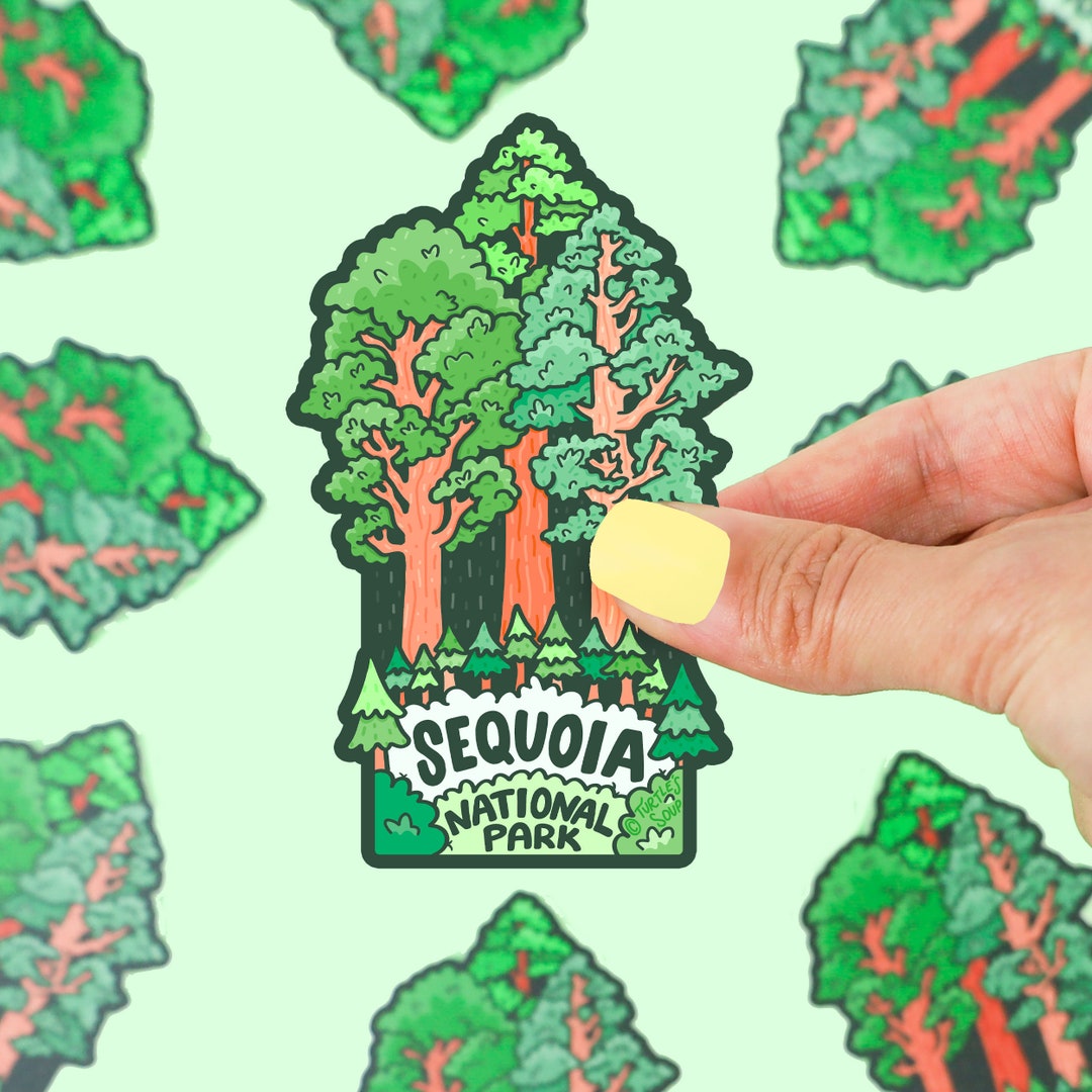 Sequoia Vinyl Sticker, Outdoorsy, Parks, Hiking, Camping, Laptop Decals ...