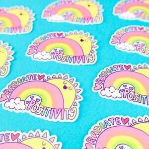 Positivity Sticker, Cute Vinyl Stickers for Laptops, Car Decals ...