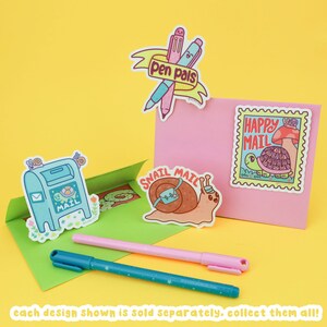 Happy Mail Postage Stamp Sticker, Stamp Sticker, Cute Stickers, Car ...