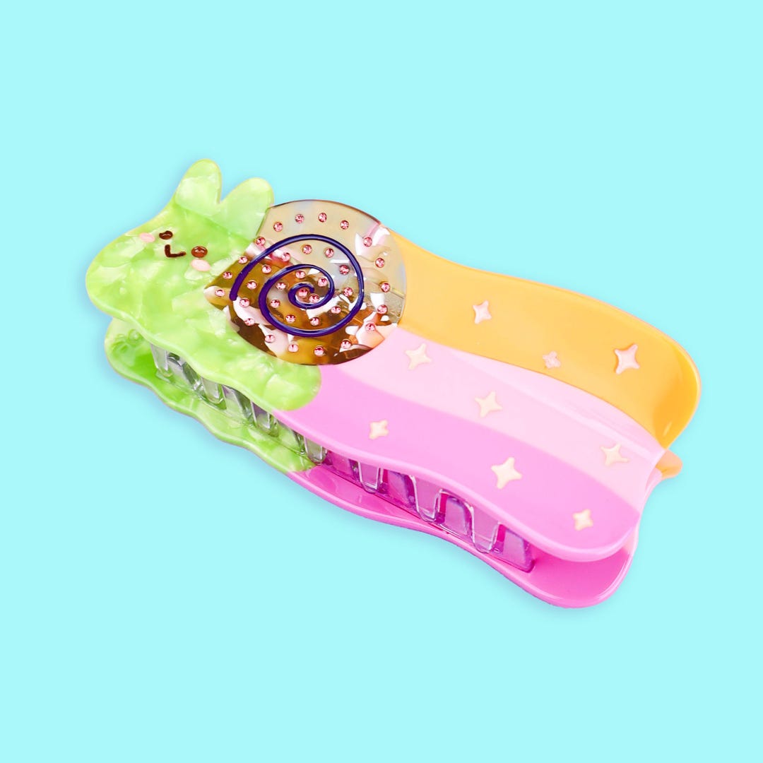 Rainbow Snail Hair Claw, Cute Hair Accessories, Sturdy, Colorful, Funny ...