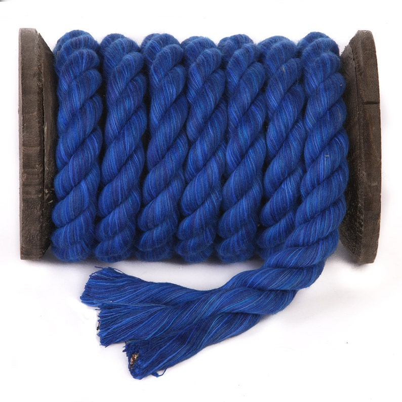 Royal Blue Cotton Rope Super Soft Triple-strand 1/2 Inch | Etsy