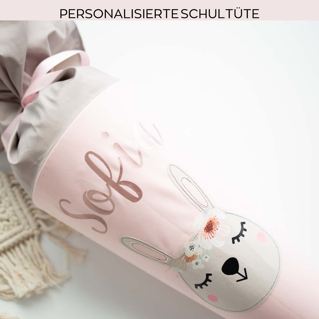 School Cone Made of Fabric With Name, Personalized School Cone, Fabric ...