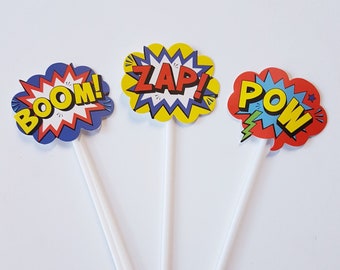 Pow Boom Cake Topper - Etsy Australia