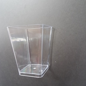 10 X Mini Dessert Cups, Rectangular Cups, Disposable Mini Cups Dessert ...