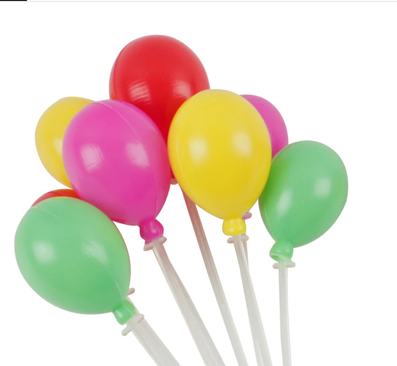 Bright Balloon Cake Topper Happy Birthday Topper Colourful - Etsy