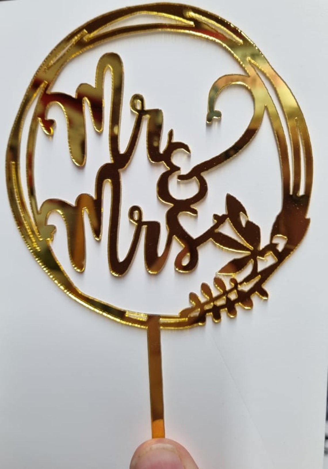 Mr and Mrs Gold Mirror Cake topper / Boda / Glam / - Etsy España