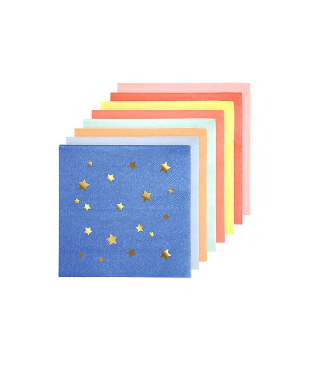 16x Star Napkins, Gold Foil Napkin, Star Theme, Paper Serviettes, Meri ...