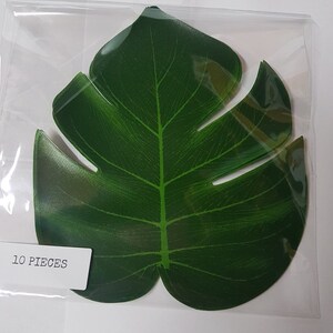 10 Sml X Monstera Leaf, Leaf Placemat, Tropical Leaves, Artificial Leaf ...