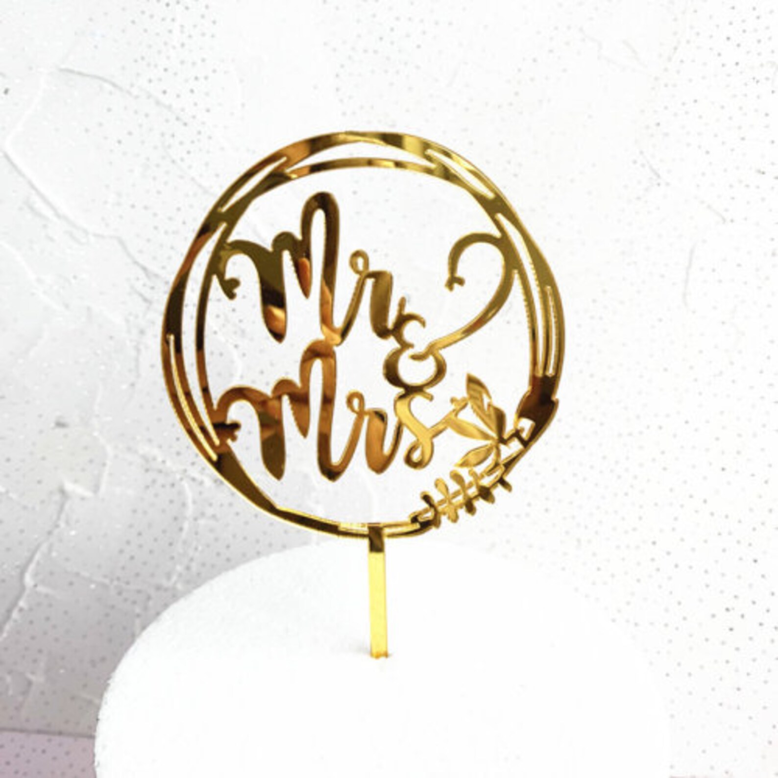 Mr and Mrs Gold Mirror Cake topper / Boda / Glam / - Etsy España