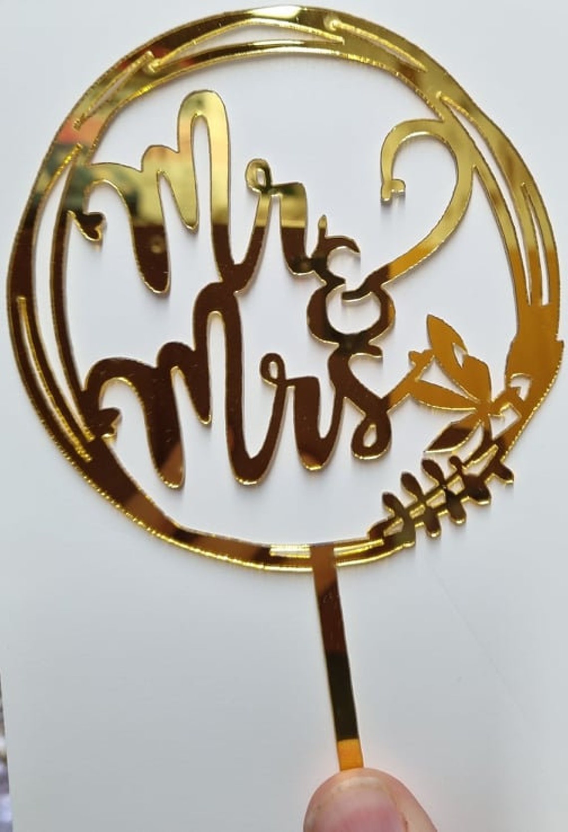 Mr and Mrs Gold Mirror Cake topper / Boda / Glam / - Etsy España