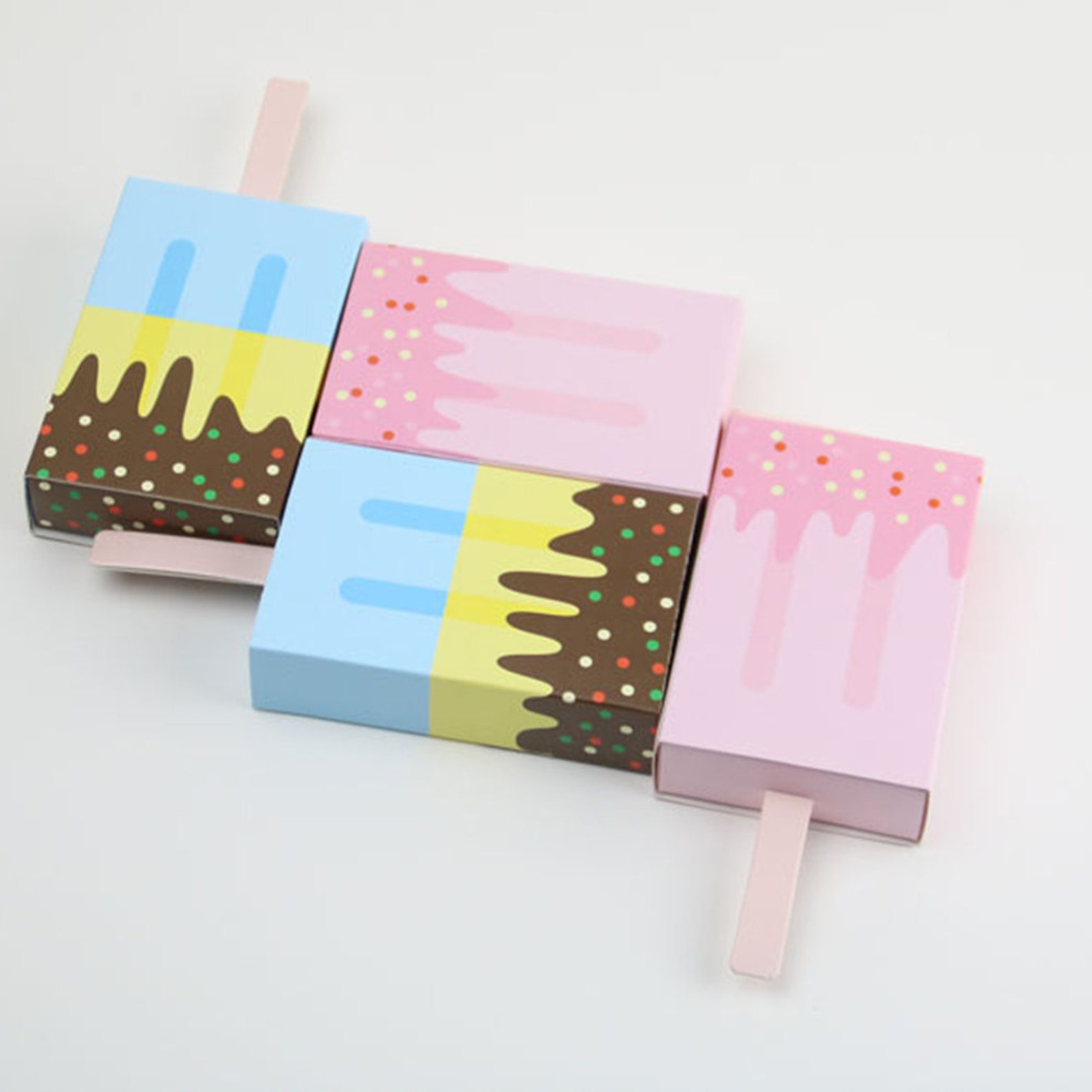 10x Icecream Box Ice Cream Theme Treat Box Lolly Bags Mint - Etsy Australia