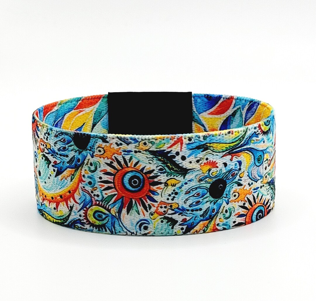 Customizable Elastic Wristband, Colorful Leaves ,flowers,reversible ...