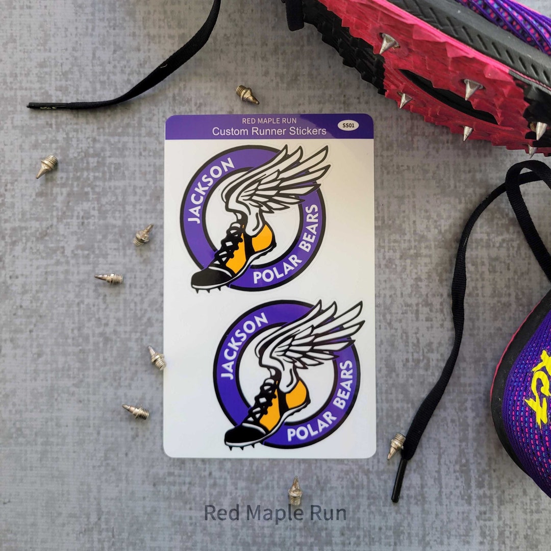 GLOSSY- Personalized Runner Sticker Set of 2- Choice of Color - Etsy