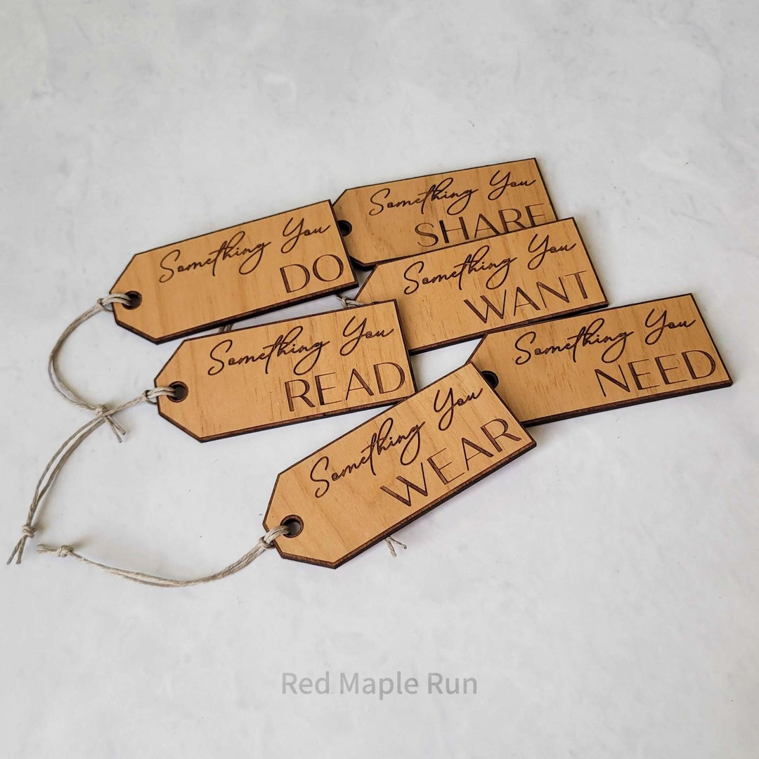 Set of 6 Modern Christmas Gift Tags- Personalized- Something You Read ...