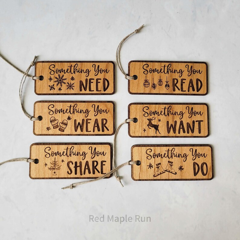 Set of 6 Whimsical Christmas Gift Tags- Personalized- Something You ...