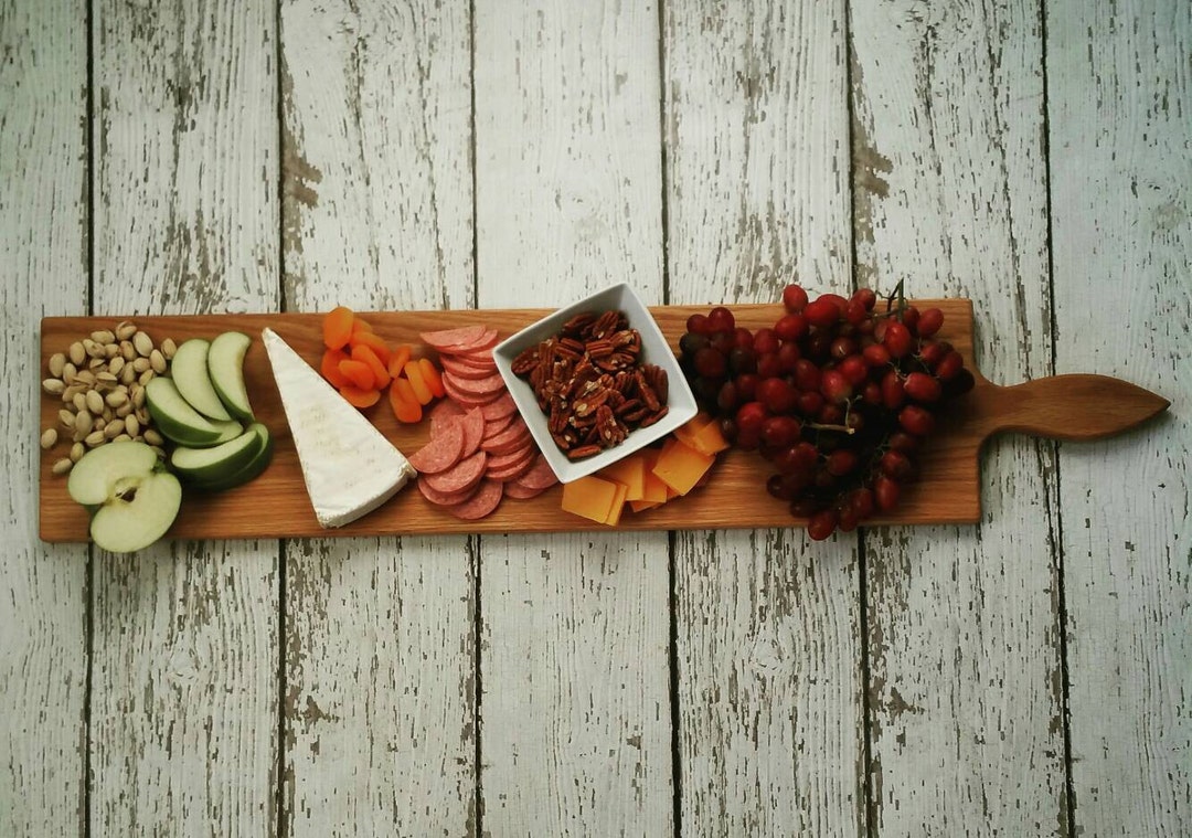 36 Inch OAK Large Wooden Serving Platter- Cheese Board- With Optional ...