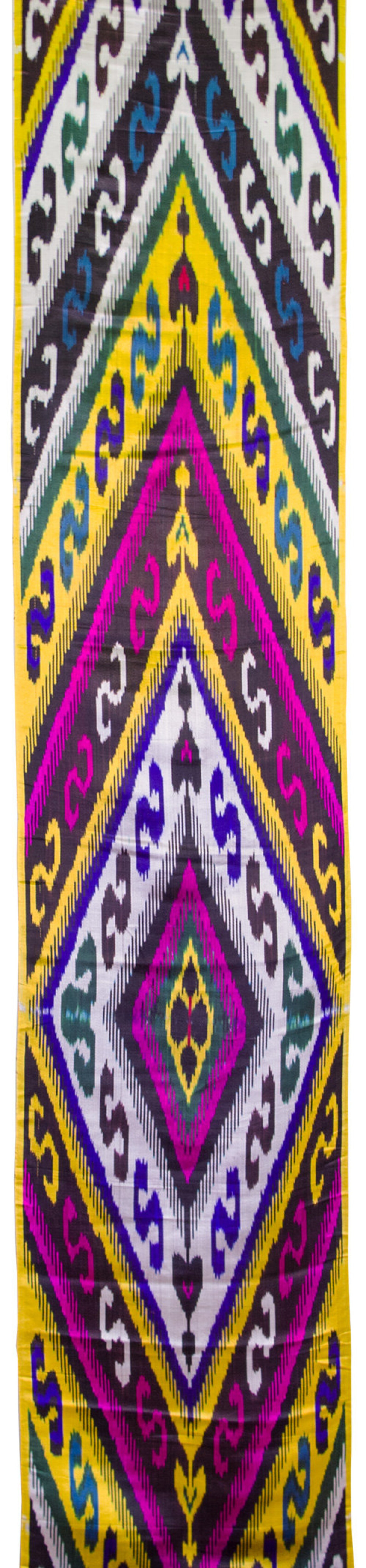 Vintage Handmade 100% Silk Ikat Khan-atlas Fabric From Uzbelistan - Etsy
