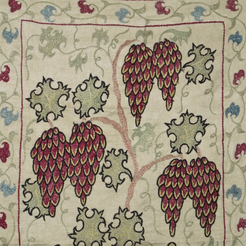 Amazing Antique Design Handmade Needle Work Suzani From Uzbekistan 422 ...