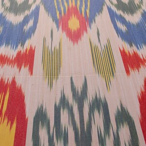 Exclusive Silk Cotton Ikat Fabric From Uzbekistan 3 Meters (A30) - Etsy