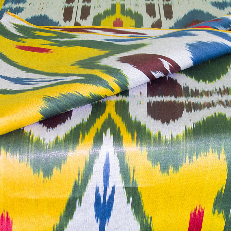 Exclusive Silk Cotton Ikat Fabric From Uzbekistan 50 - Etsy