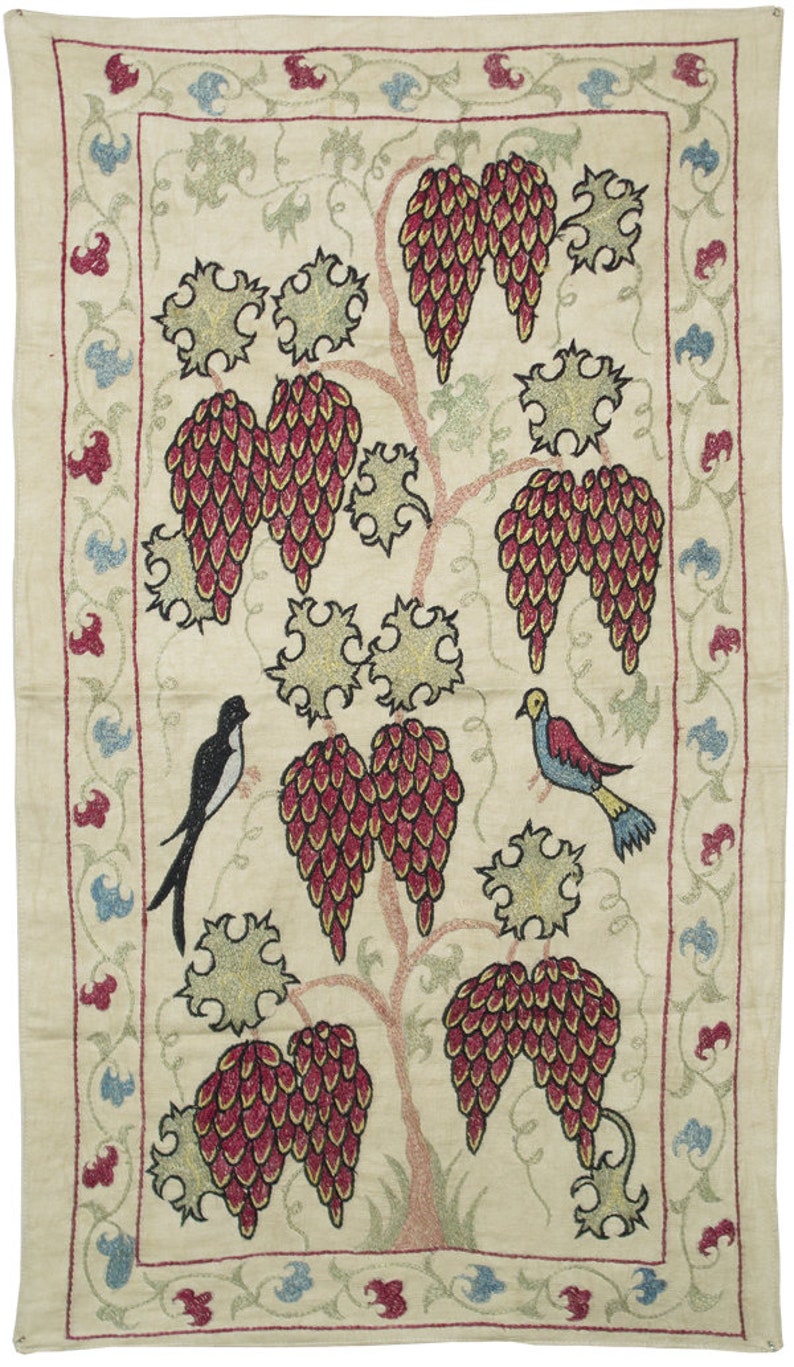 Amazing Antique Design Handmade Needle Work Suzani From Uzbekistan 422 ...