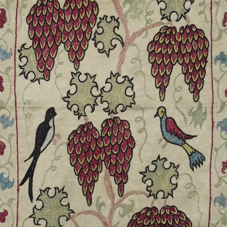 Amazing Antique Design Handmade Needle Work Suzani From Uzbekistan 422 ...