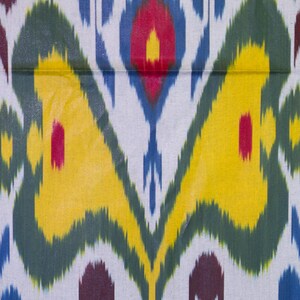 Exclusive Silk Cotton Ikat Fabric From Uzbekistan (50) - Etsy