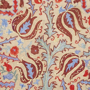 Soft Silk Handmade Needle Work Suzani From Bukhara / - Etsy