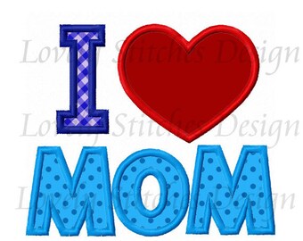 I Love Mom Design | Etsy