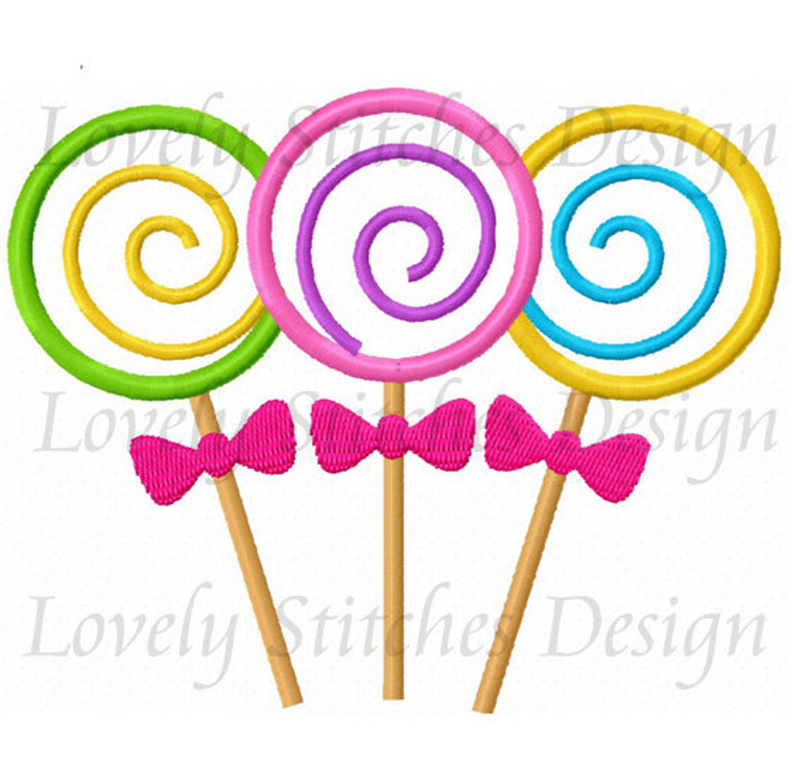 Lollipops Applique Machine Embroidery Design NO:0624 | Etsy
