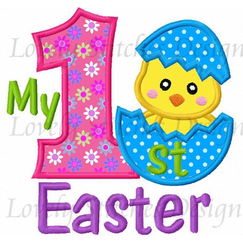 My 1st Easter Digital Machine Embroidery Applique Design 4 | Etsy