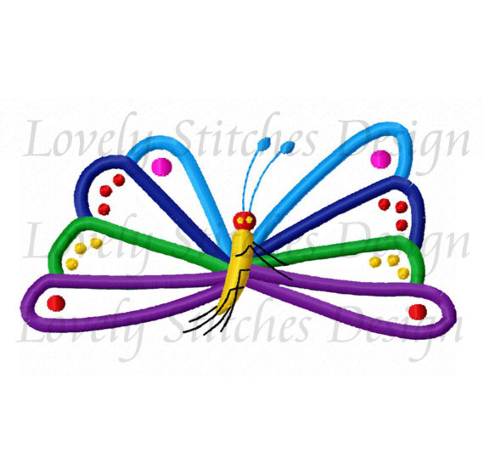 Butterfly Applique Machine Embroidery Design NO:0531 - Etsy
