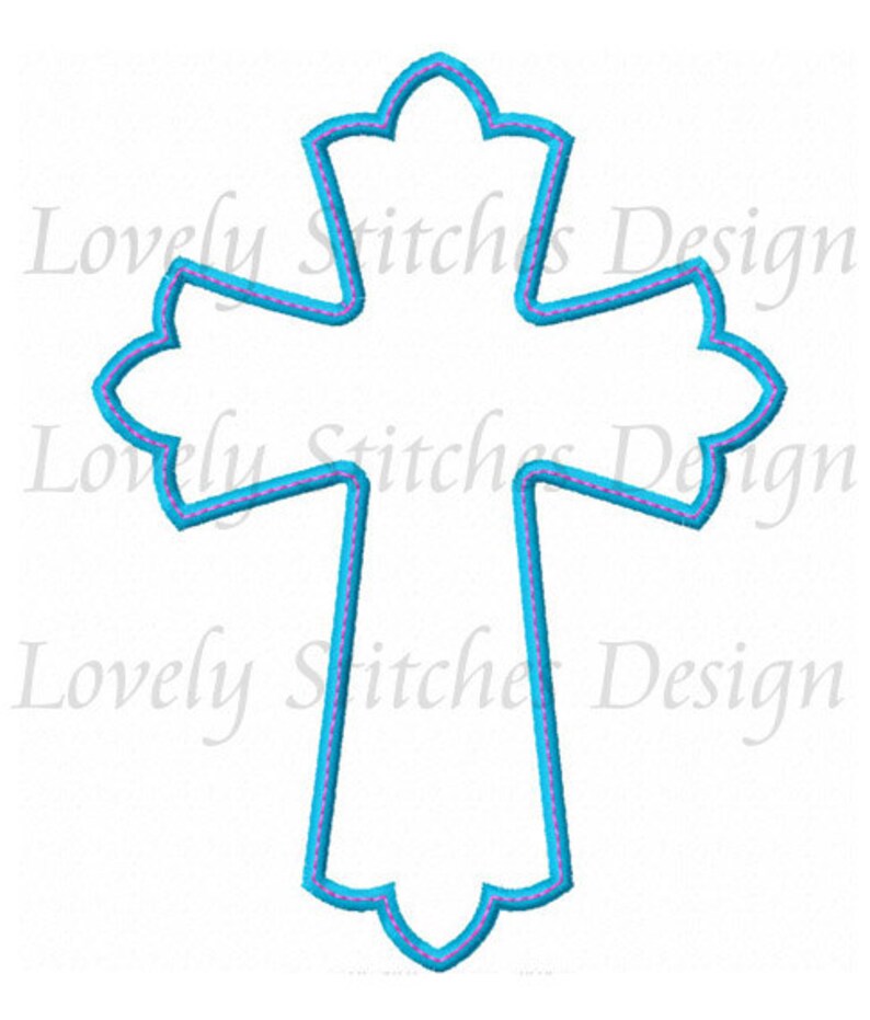 Cross Applique Machine Embroidery Design NO:0493 | Etsy