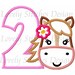 Horse Face Number 2 Applique Machine Embroidery Design NO:0566 - Etsy