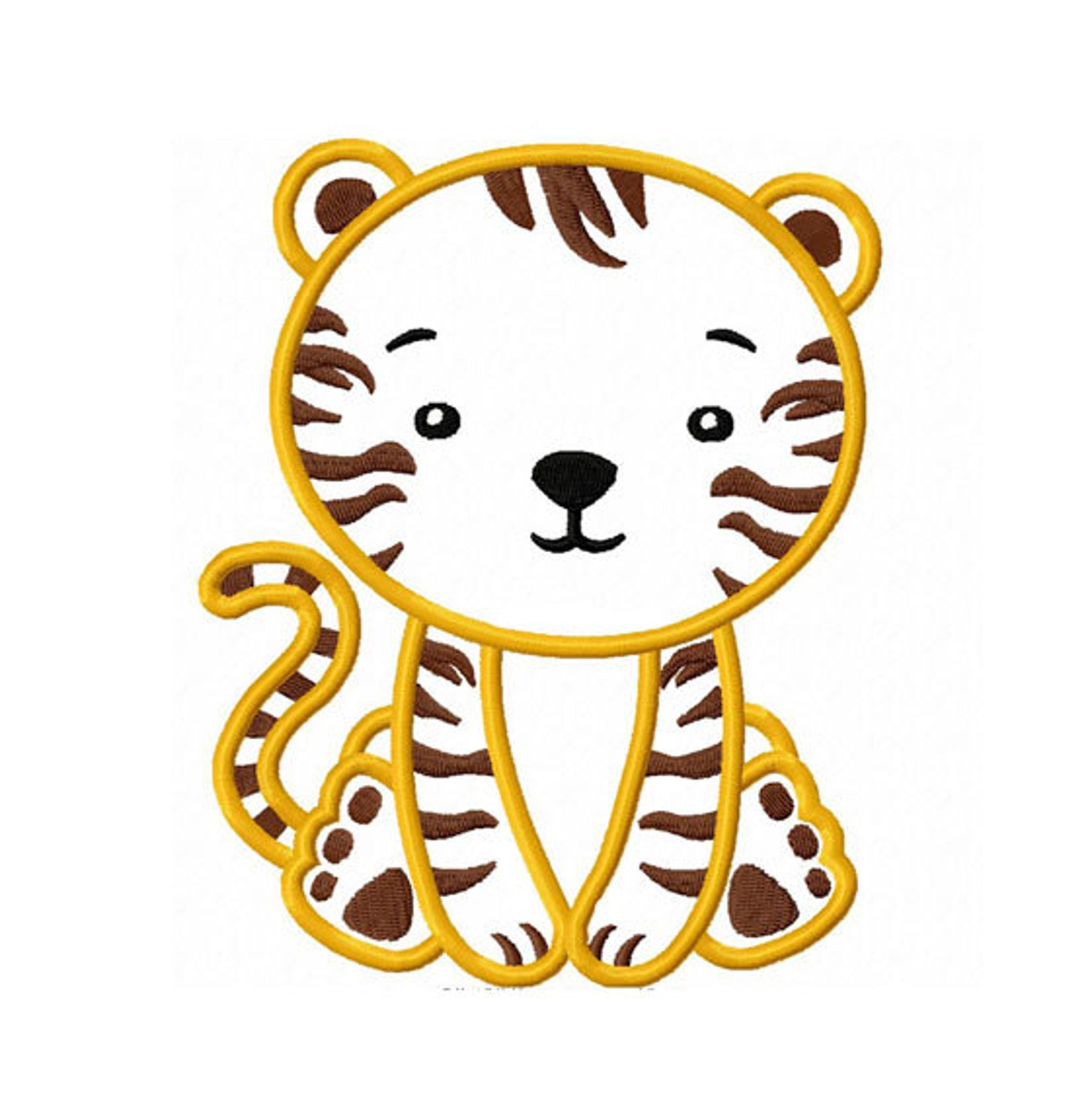 Tiger Baby Applique Machine Embroidery Design NO:0166 - Etsy