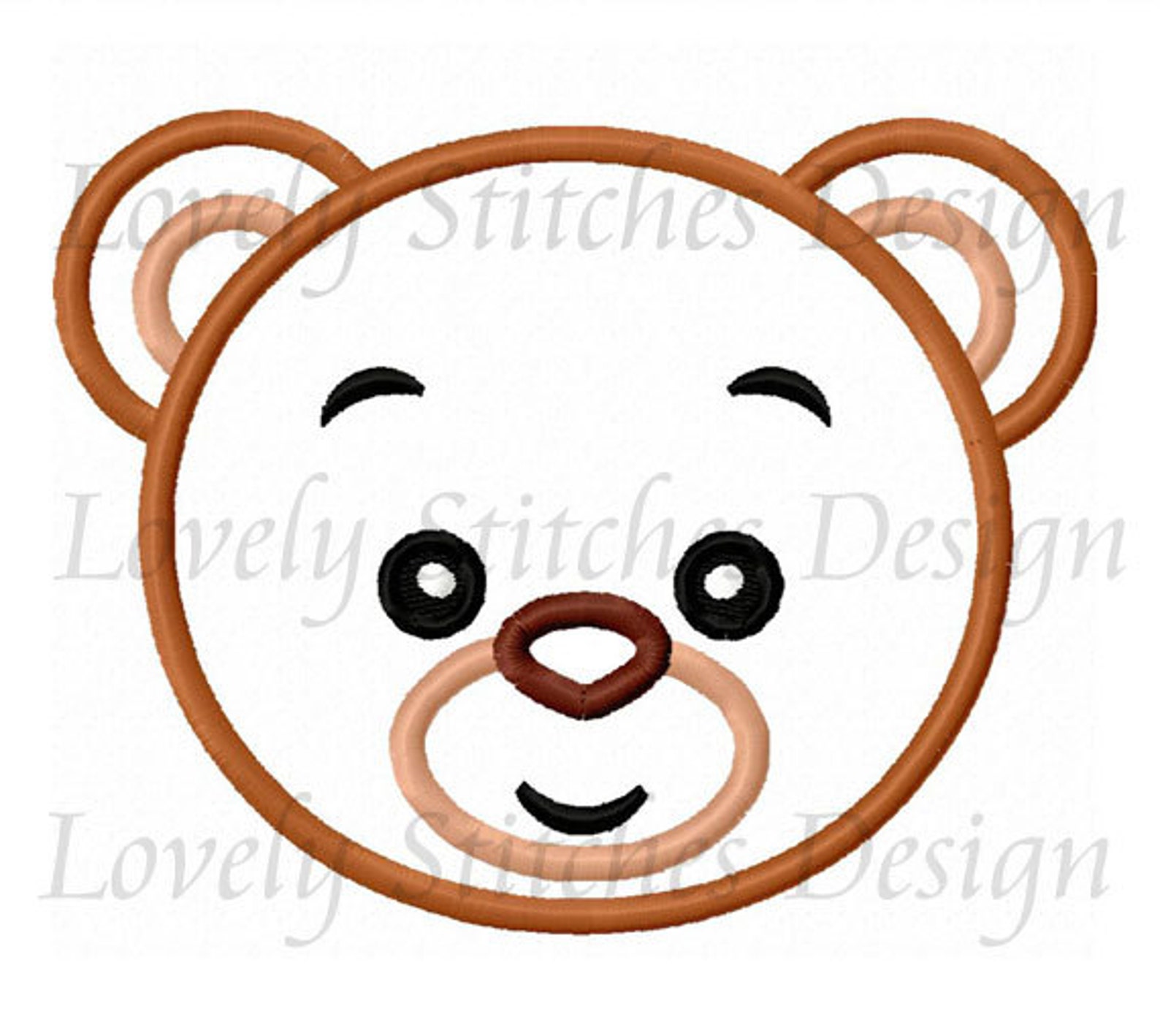 Bear Face Applique Machine Embroidery Design NO:0513 - Etsy