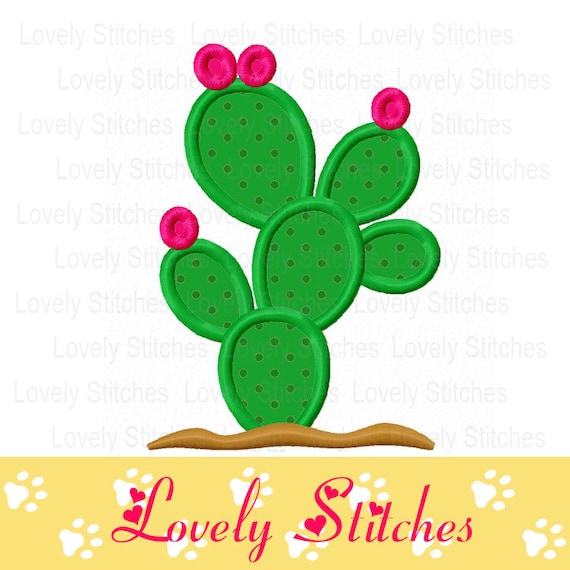 Cactus Applique Machine Embroidery Design NO:2057 | Etsy