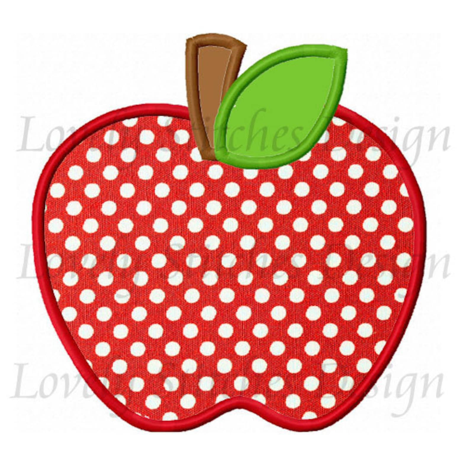 Apple Applique Machine Embroidery Design NO:0227 - Etsy