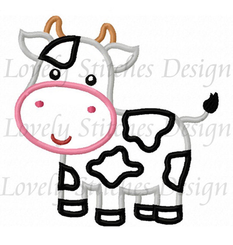 Cow Applique Machine Embroidery Design NO:0270 - Etsy