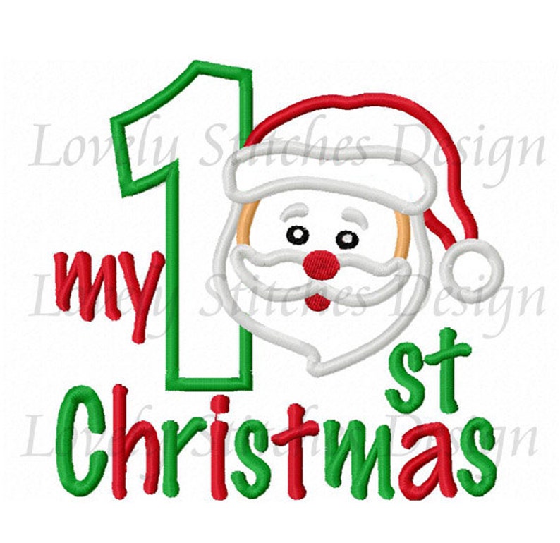My 1st Christmas Applique Machine Embroidery Design NO:0248 - Etsy