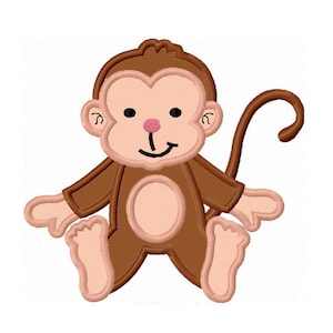 Little Monkey Applique Machine Embroidery Design NO:0151 - Etsy