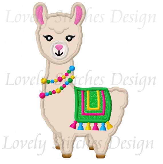 Llama Applique Machine Embroidery Design NO:2048 | Etsy